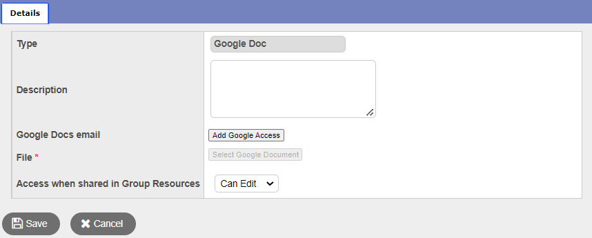 Add a Google Doc to My Resources